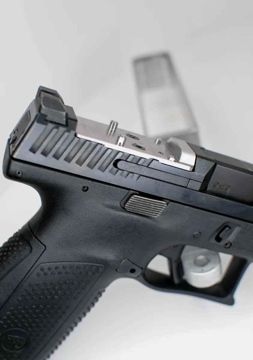 CZ P10 to Trijicon RMR Steel Red Dot Adapter Plate – Athena Precision